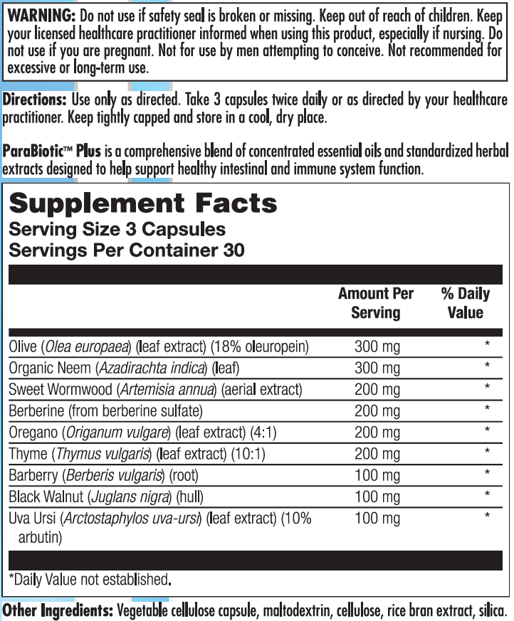 ParaBiotic Plus – Nutra Biogenesis